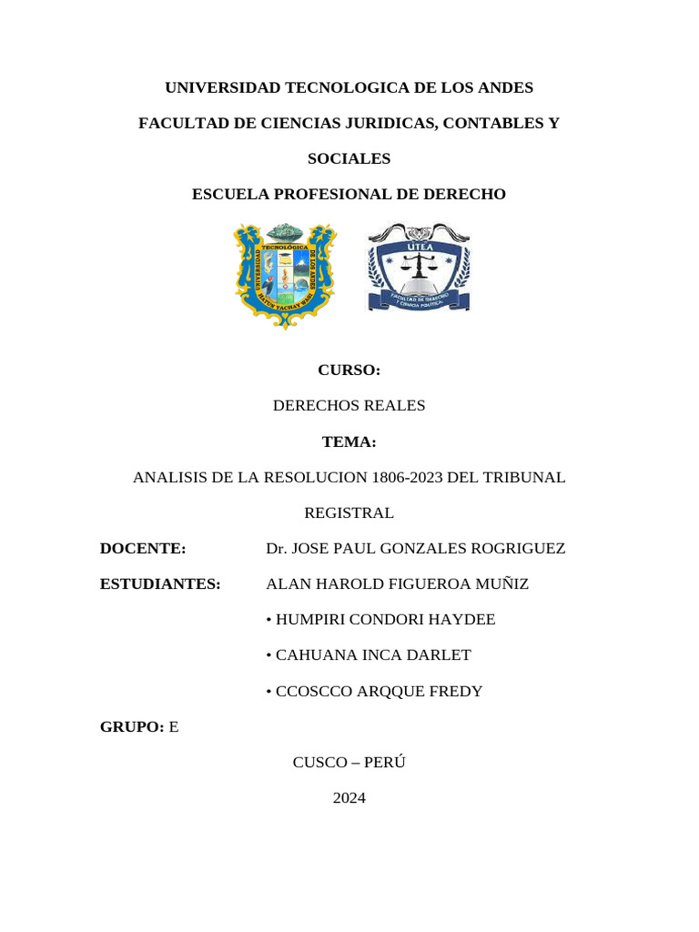 Análisis de La Resolución 1806 | PDF | Ley de hipotecas | Justicia