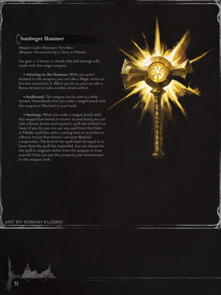 Sunforger Hammer for Clerics and Paladins | PDF