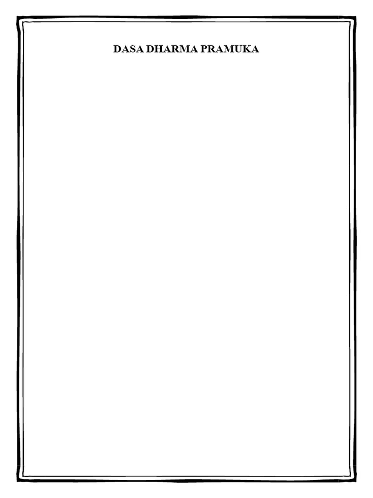 Dasa Dharma Pramuka | PDF