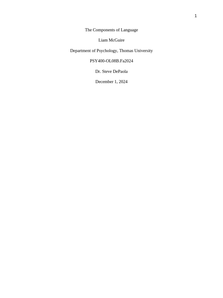 The Components of Language | PDF | Word | Semantics