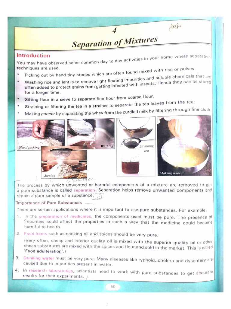 Separation of Mixtures | PDF