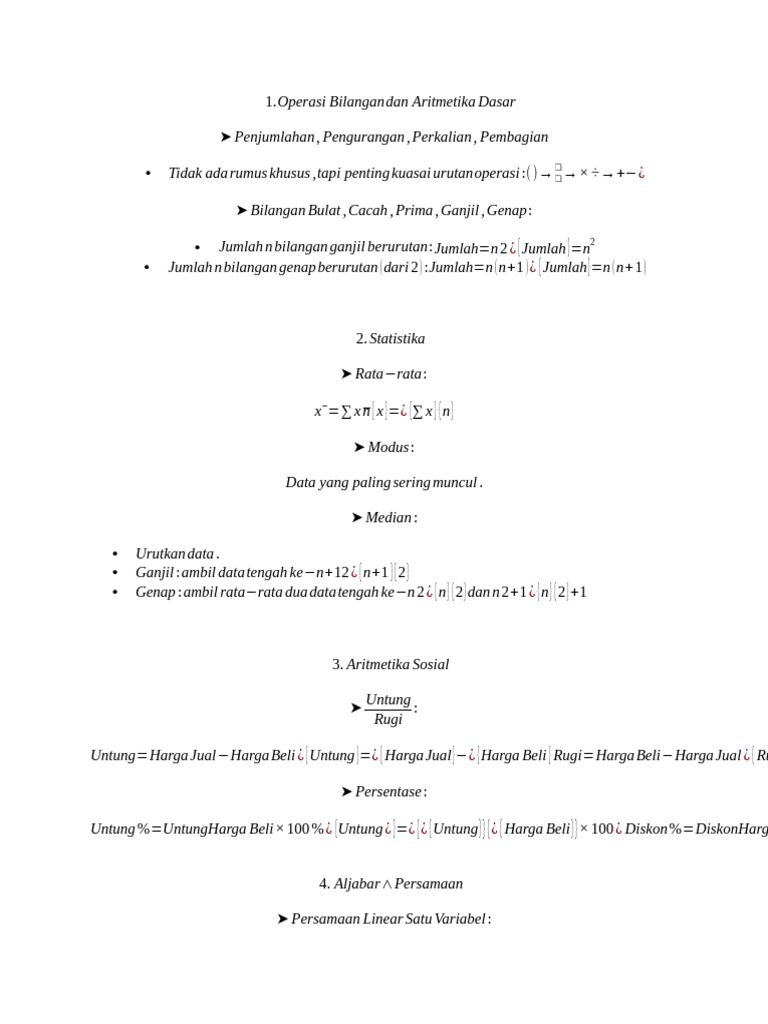 Rumus pengetahuan kuantitatif | PDF