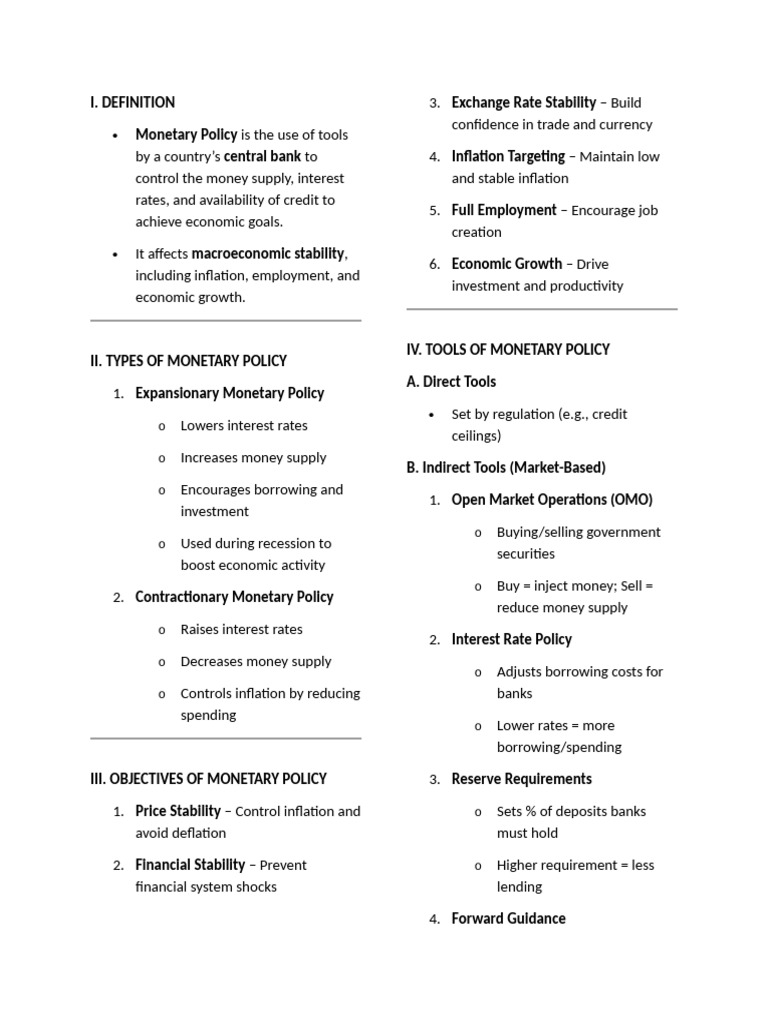 Understanding Monetary Policy Basics | PDF | Monetary Policy | Inflation
