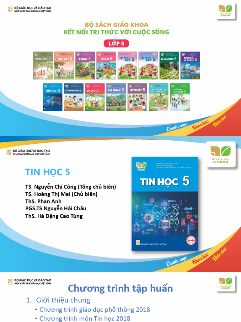 Slide PH C V B I Dư NG GV SGK Tin 5 | PDF