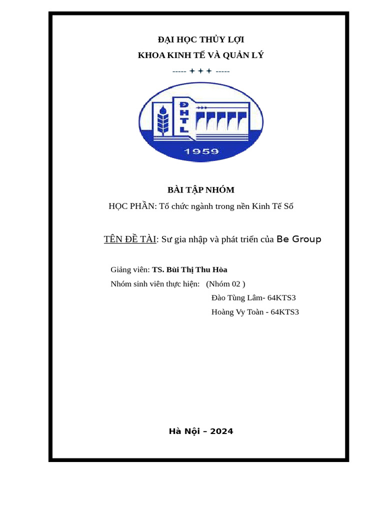 Nhóm 2 - Tổ Chức Ngành Trong Nền KTS | PDF