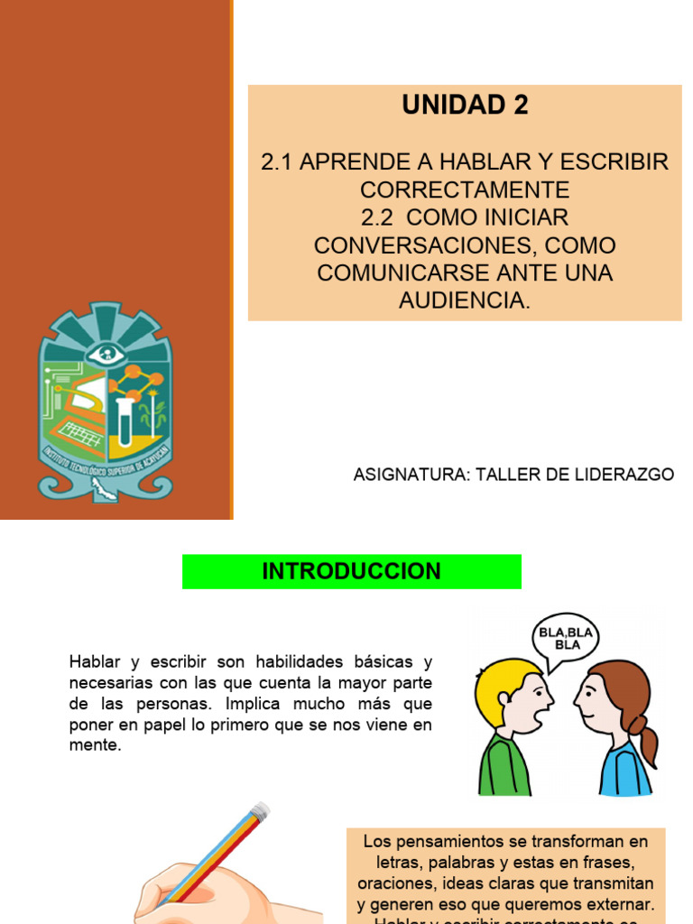 2.1 Aprende A Hablar y Escribir | PDF | Comunicación | Comunicación humana