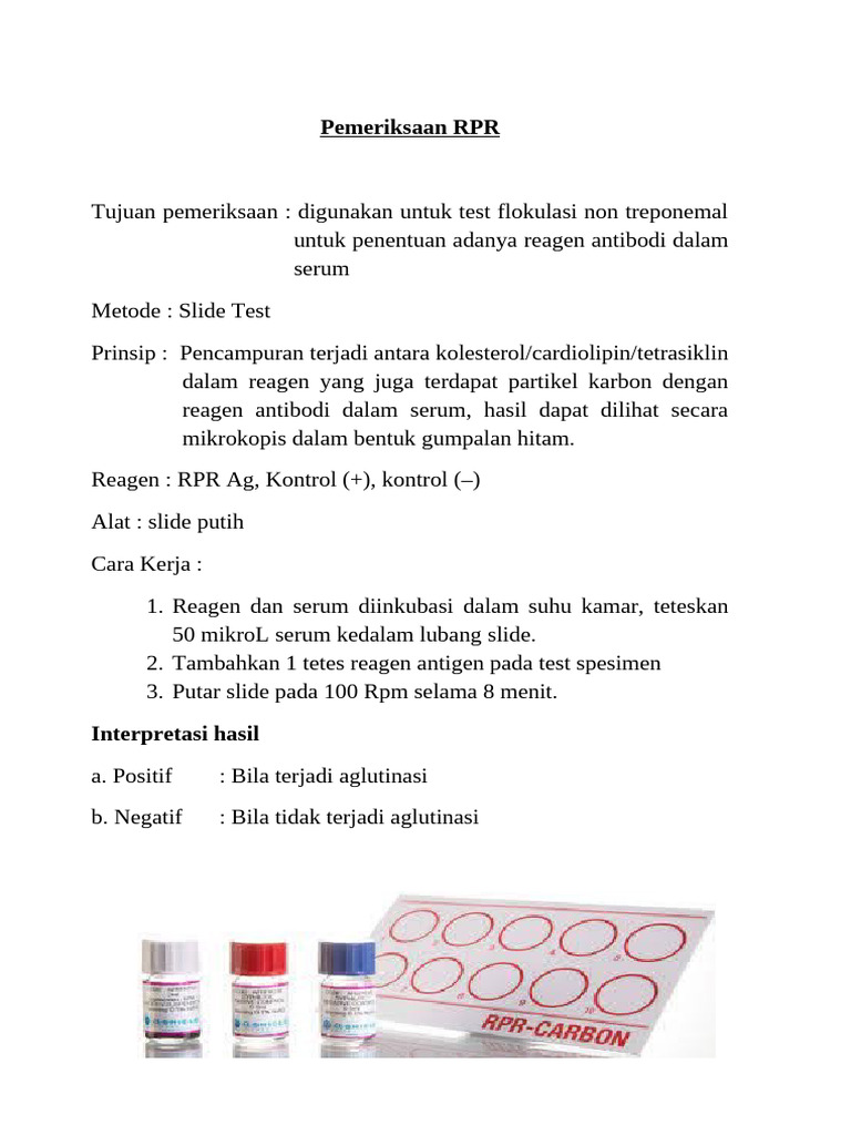 Pemeriksaan RPR | PDF