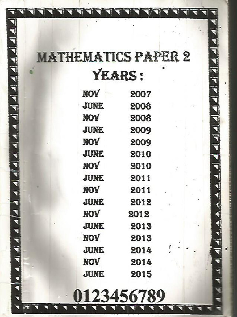 Maths p2 2007-2015 | PDF