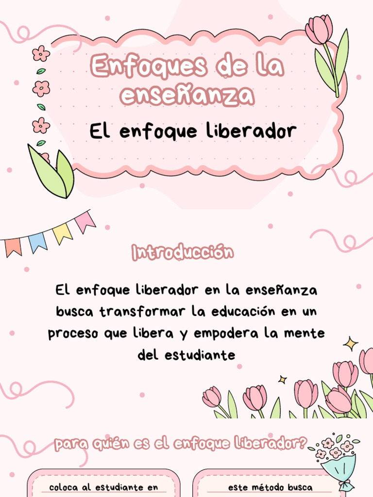 Enfoque Liberador en la Enseñanza | PDF | Enseñando | Educación en ...