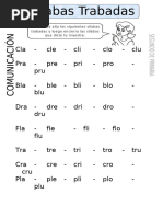 20 Oraciones con Sílabas Trabadas | PDF