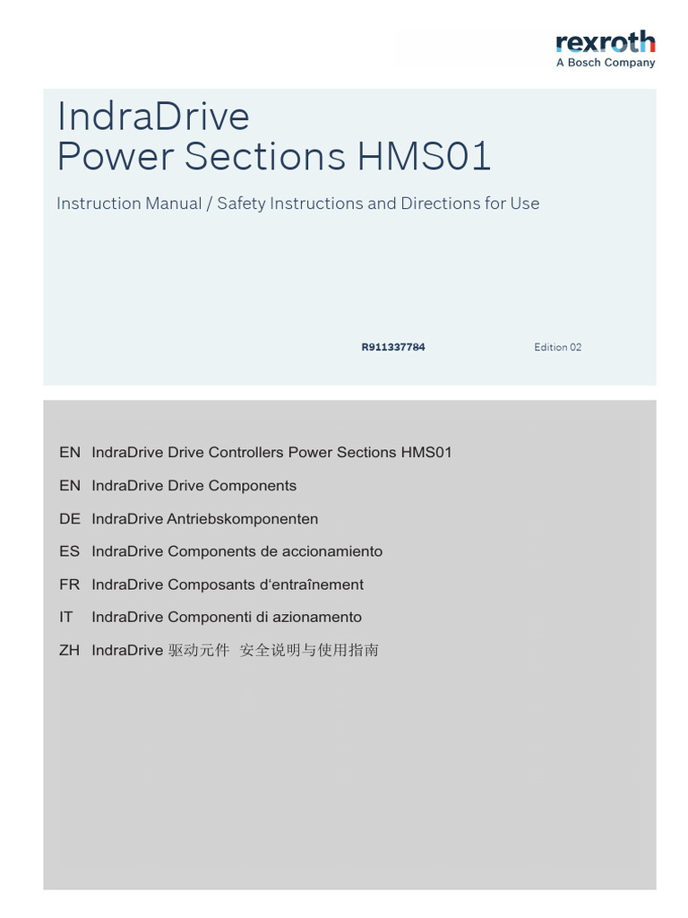Rexroth Indradrive hms01 | PDF | Mains Electricity | Power Supply