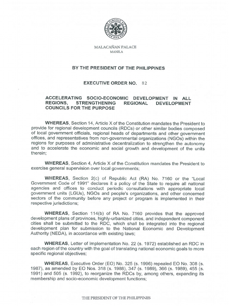 Executive Order No. 82 | PDF