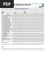 Daily Inspection Checklist - Air Compressor | PDF