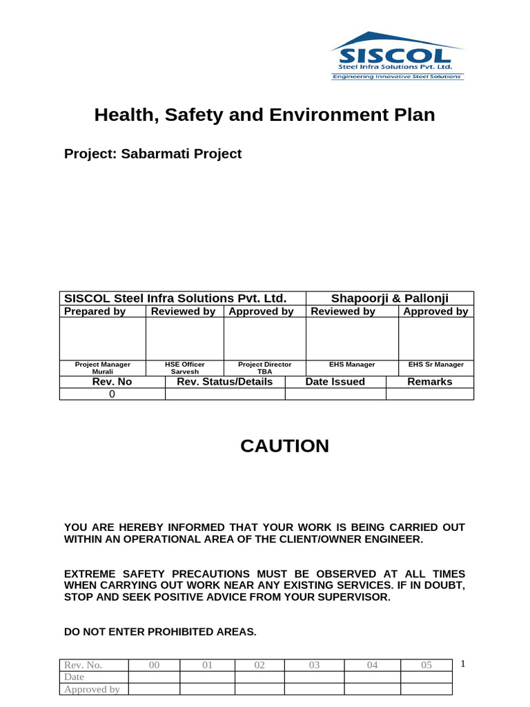 Ehs Plan - RMZ Eco | PDF
