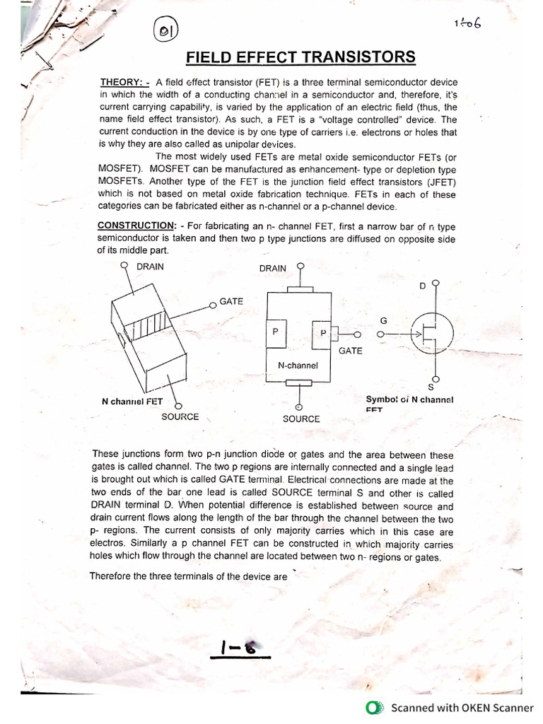 Field Effect Transistor | PDF