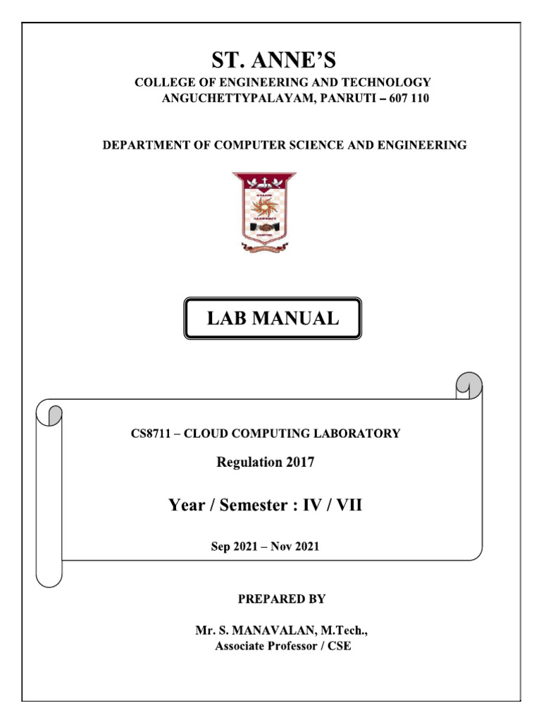 CC Lab Manual | PDF