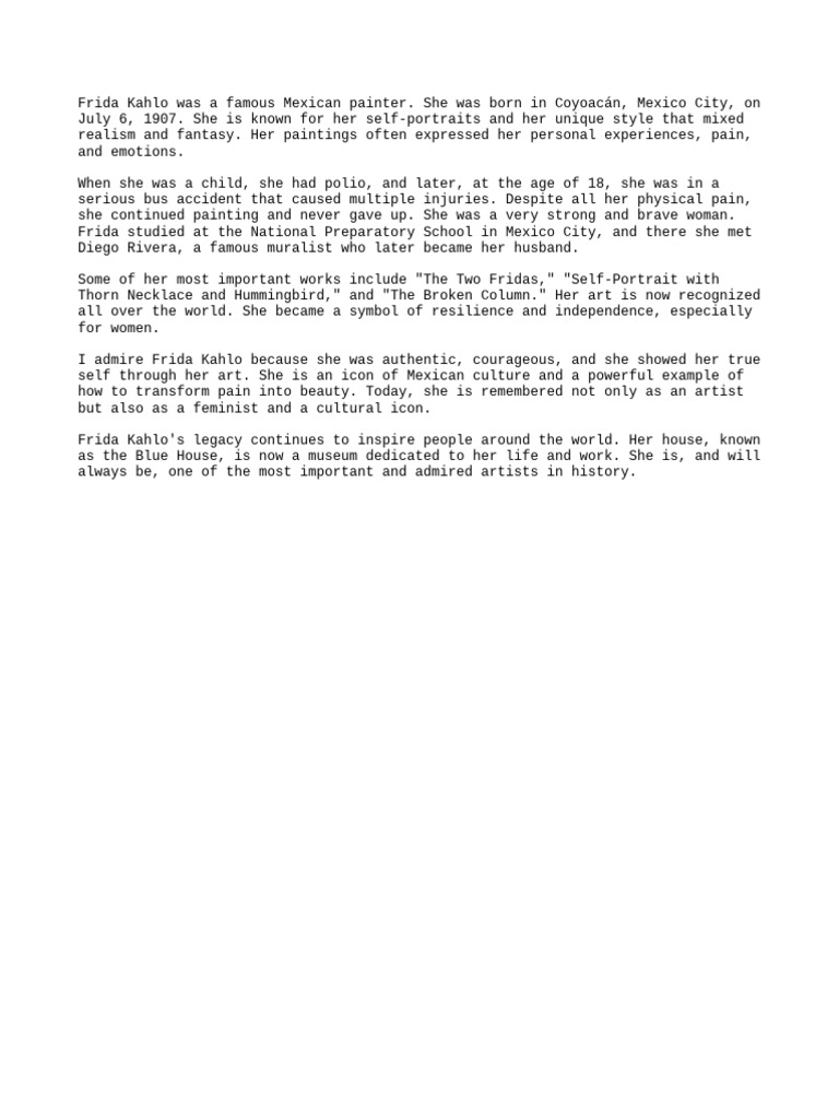 Frida Kahlo Long Script | PDF