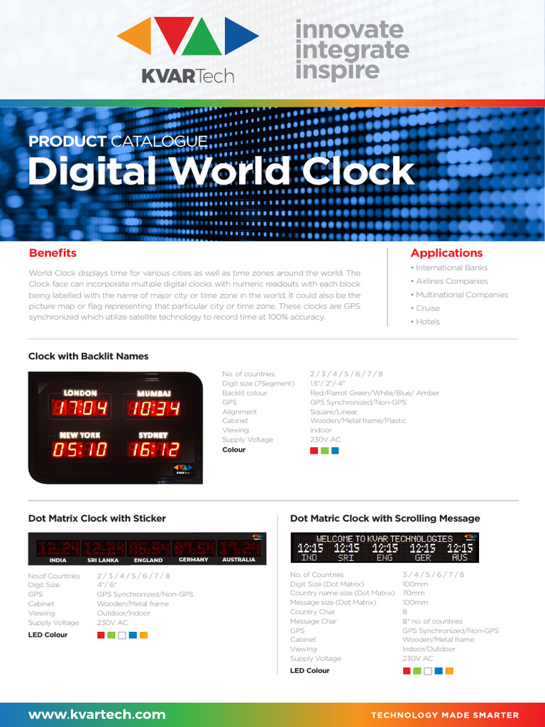 GPS Synchronized Digital Wall Clocks | PDF | Global Positioning System