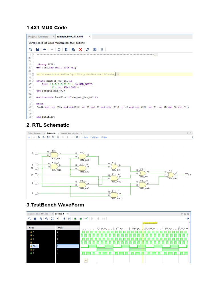 4X1 Mux Dataflow | PDF