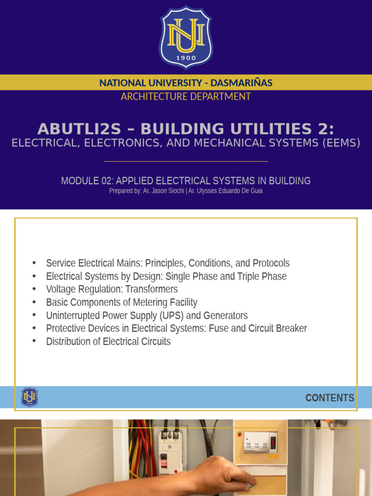 Applied Electrical Systems in Buildings | PDF | Transformer | Fuse ...