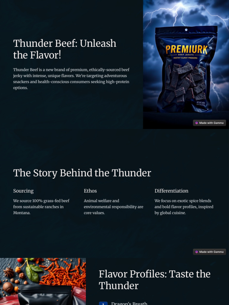 Thunder Beef Unleash The Flavor | PDF