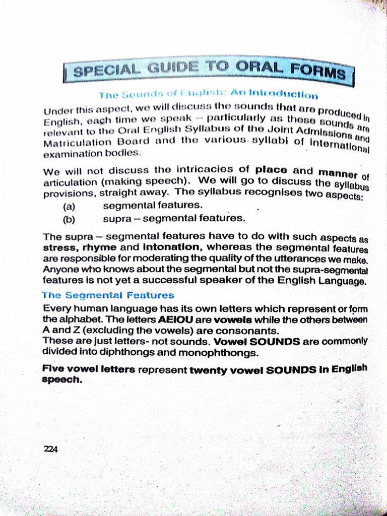 Oral Form | PDF