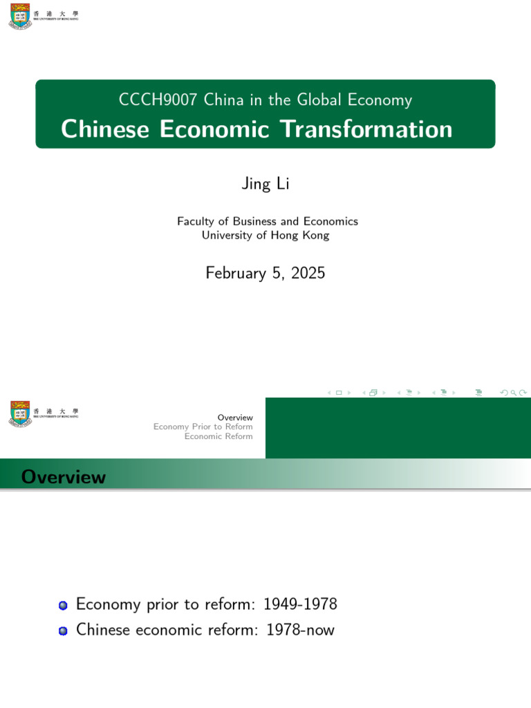 Topic 2 - Chinese Economic Transformation | PDF | Chinese Economic ...
