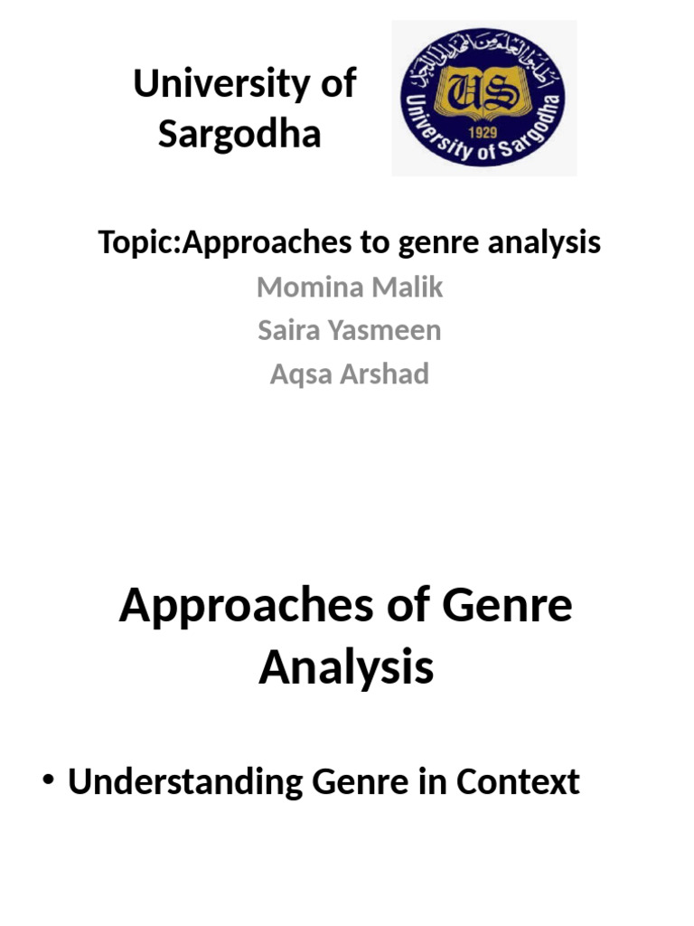 Approaches_of_Genre_Analysis | PDF | Human Communication | Learning