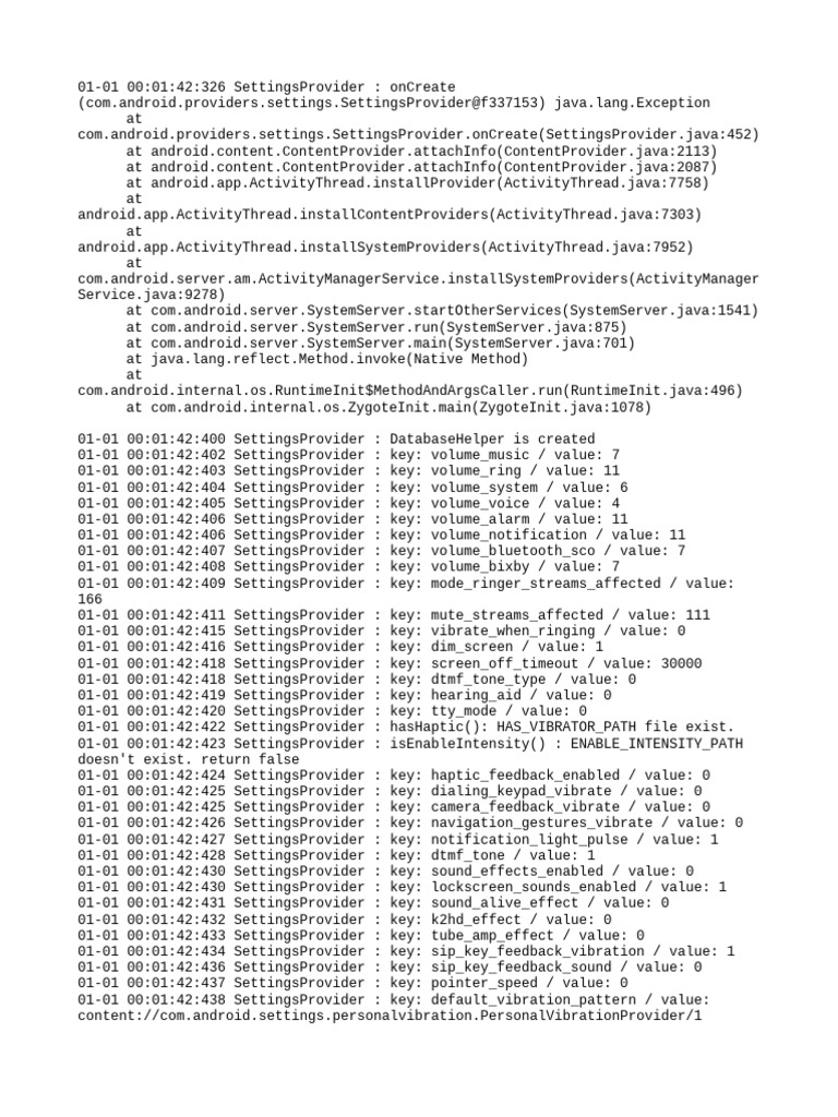 Settings Provider | PDF | Java (Programming Language) | Xml
