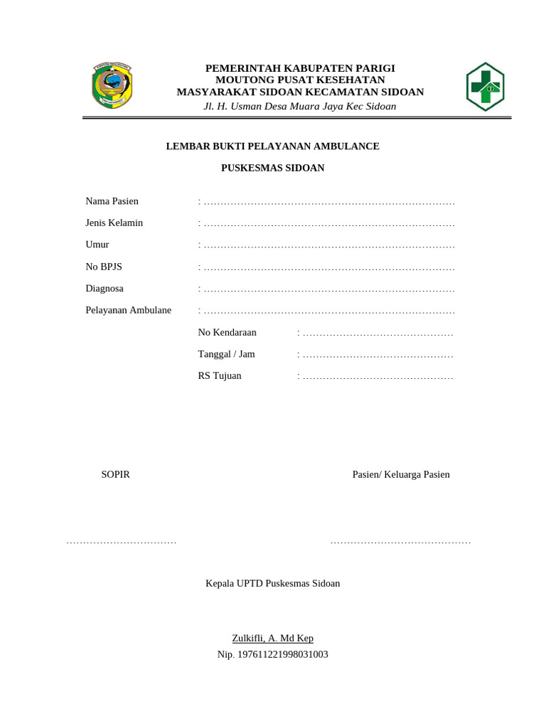 Lembar Bukti Rujukan Dan Fllow Up | PDF