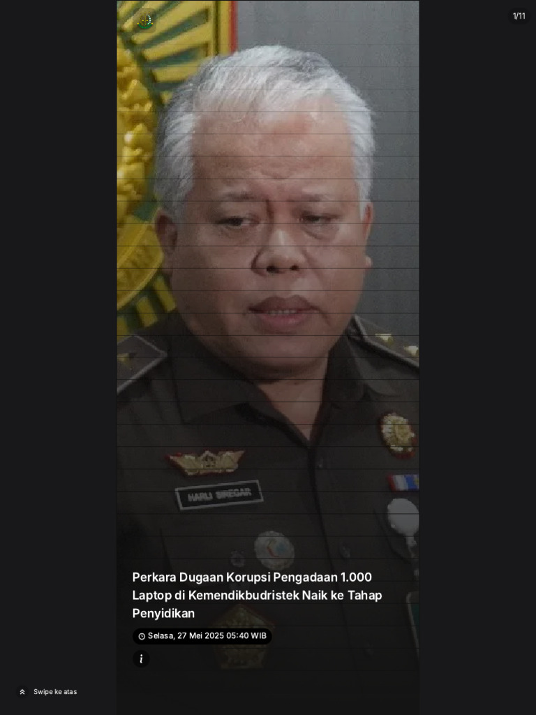 Perkara Dugaan Korupsi Pengadaan 1000 Laptop Di Kemendikbudristek Naik Ke Tahap Penyidikan MVK | PDF