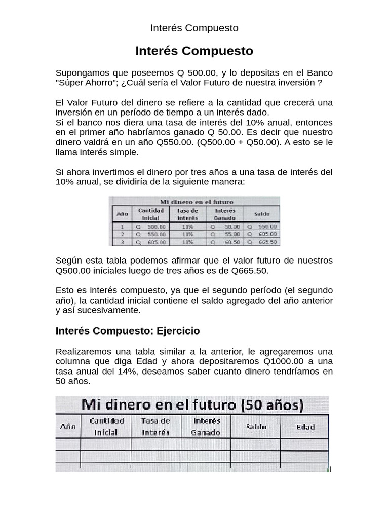 Cómo Calcular Interés Compuesto | PDF | Interés compuesto | Porcentaje