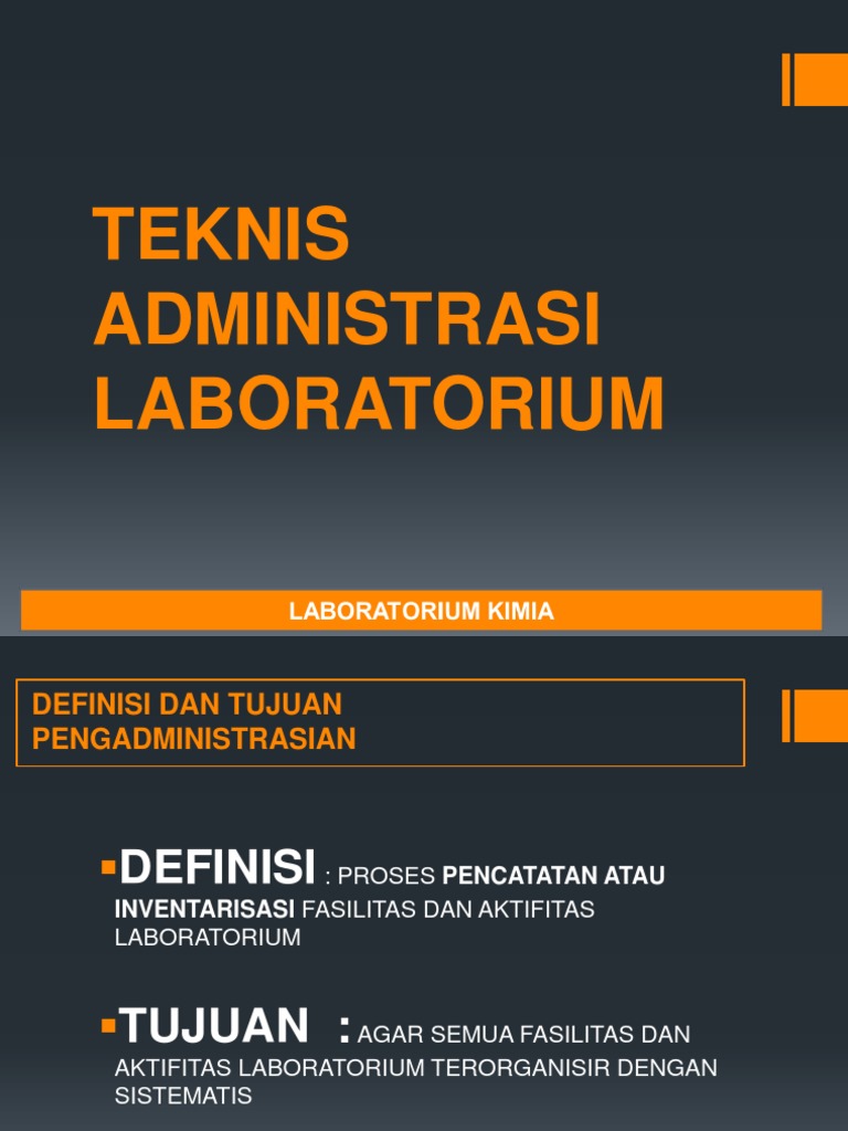 Administrasi Laboratorium 1 | PDF