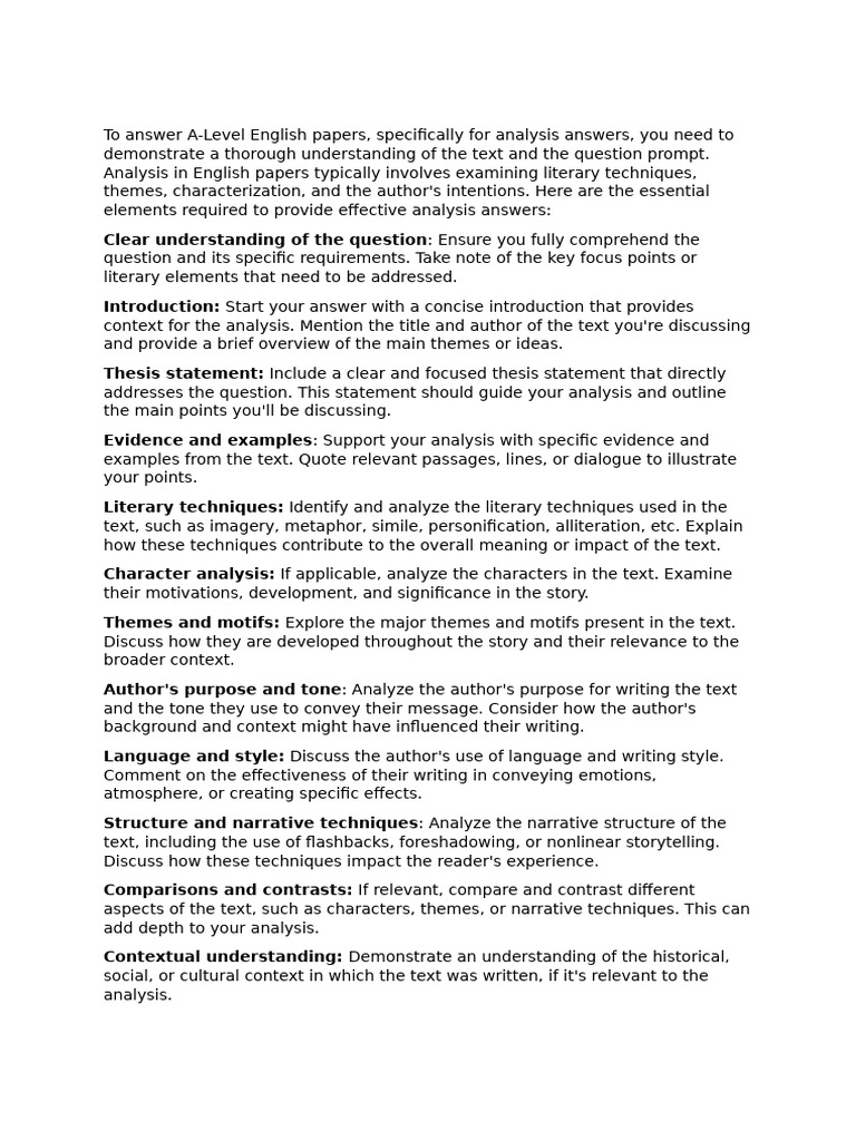 Checklist - Paper 1 Analysis | PDF | Narrative | Evaluation