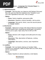 AICE English Language Genre Overview | PDF | Narration | Genre