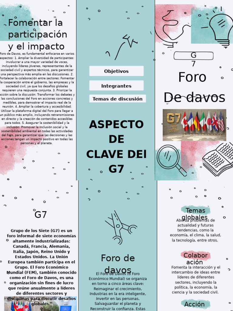 Folleto Tríptico Proyecto de Creatividad y Arte Acuarelas Doodle ...
