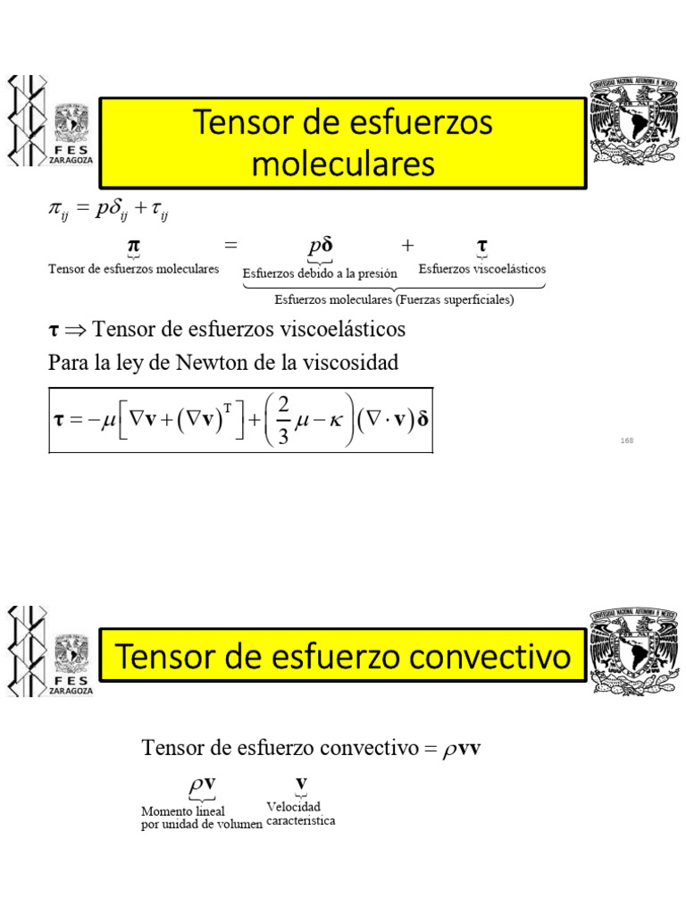 Tensor de Esfuerzos en Fluidos | PDF | Ecuaciones de Navier-Stokes | Fluido