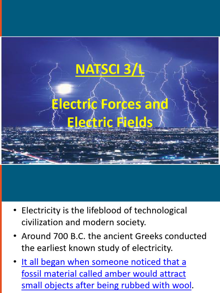 2nd Topic - Electric Forces and Field - 02072020 | PDF | Electric Field ...