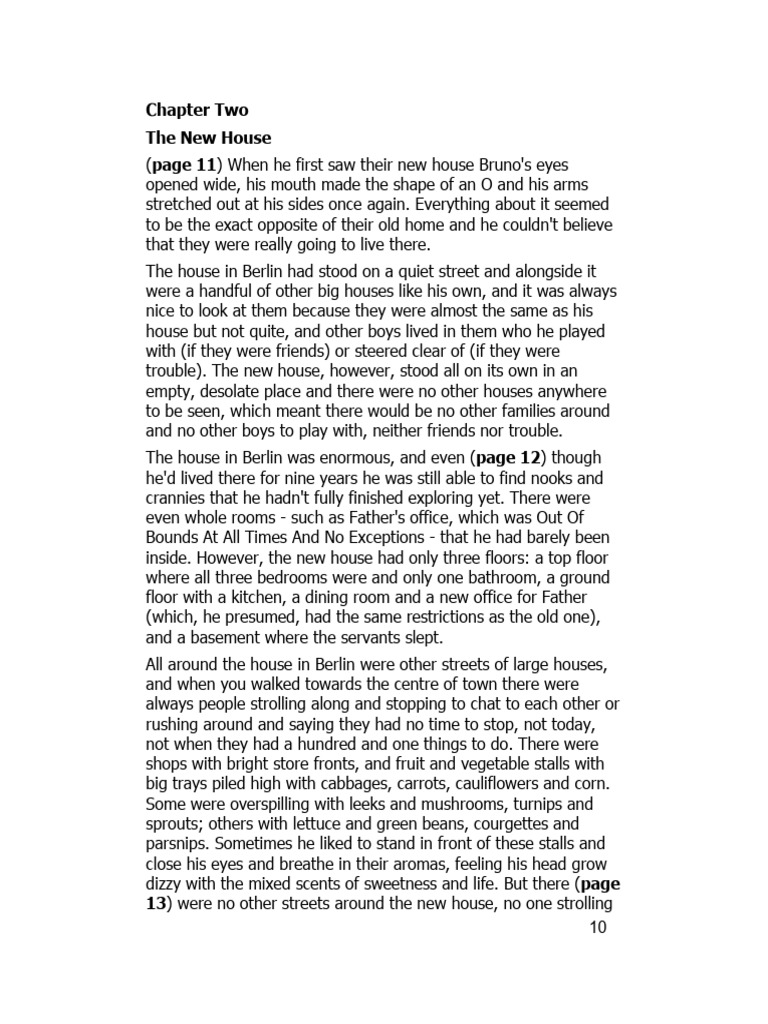 The Boy in The Striped Pajamas Chapter 2 | PDF