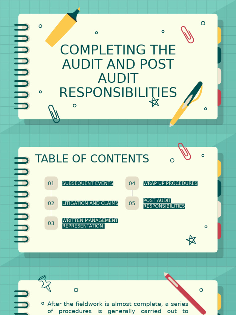 Post-Audit Responsibilities Overview | PDF | Going Concern | Auditor's ...