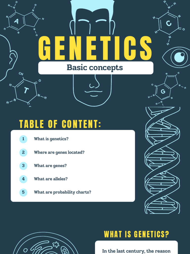 Genetics Basic Concepts Presentation in Colorful Ilustrative Style ...