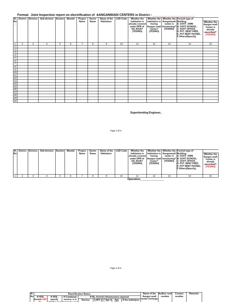 AWC - Joint Inspection Report - Format | PDF | Rail Transport | Rail ...