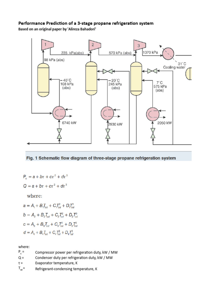 3-Stage Propane Refrigeration Performance Analysis | PDF ...