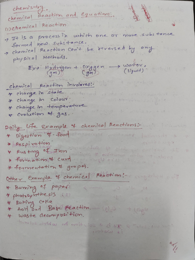 Chemical Reactions Overview | PDF | Physical Chemistry | Nature