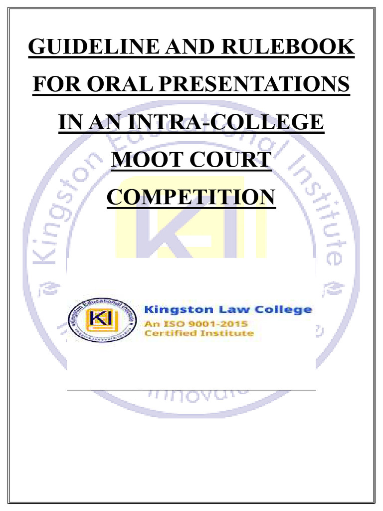 Oral Presentation Guidelines | PDF | Argument | Judge