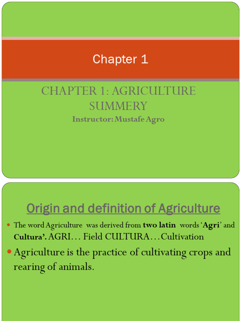 Agriculture Summary FORM 4 | PDF | Soil | Agriculture