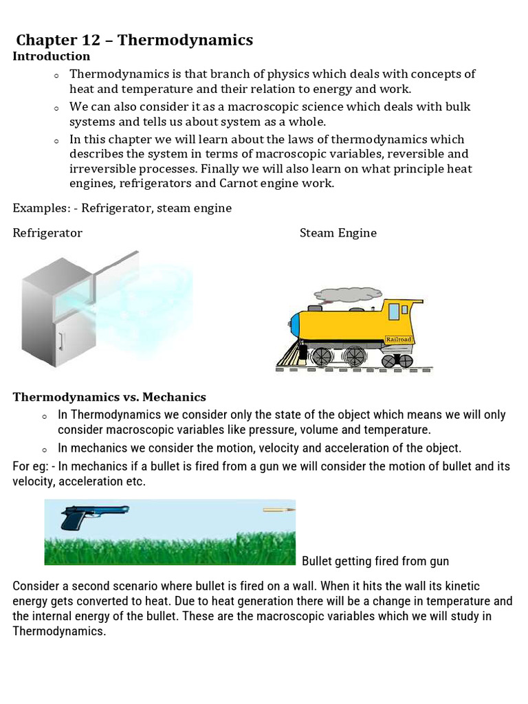 Chapter 12 Thermodynamics | PDF | Thermodynamic Equilibrium | Heat