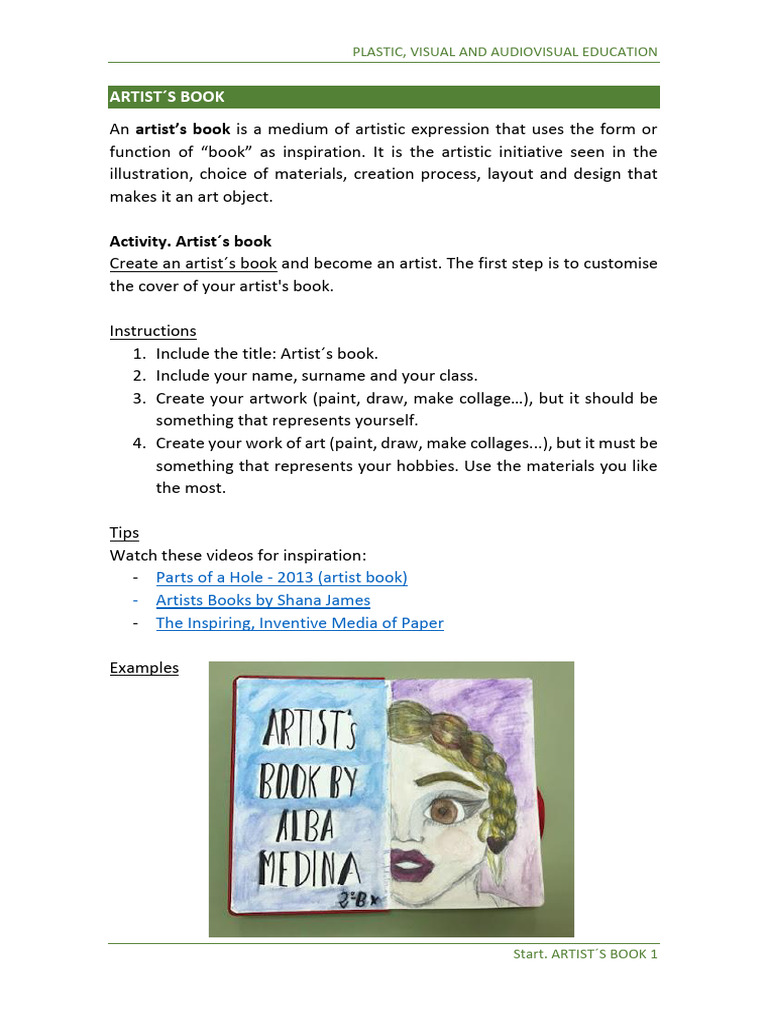Create Your Own Artist's Book | PDF