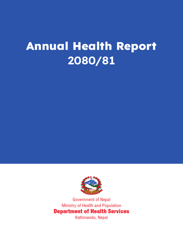 Annual Health Report 208081 Compressed | PDF | Nepal