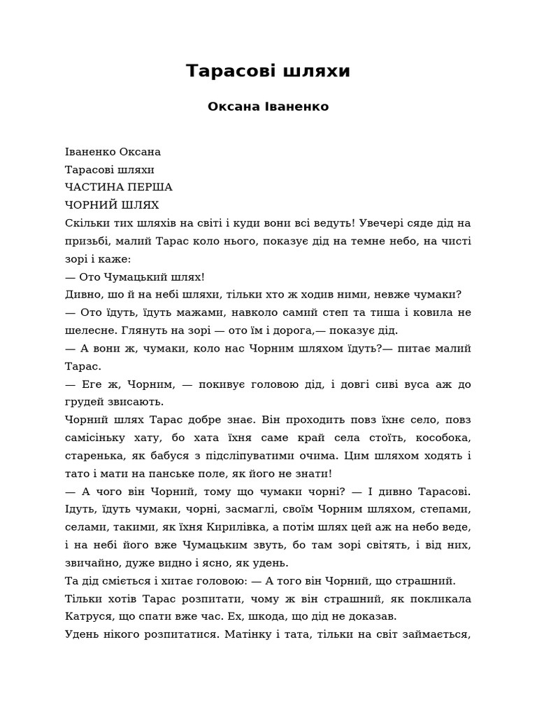 Ivanenko Oksana Dmytrivna Tarasovi Shliakhy16041 | PDF